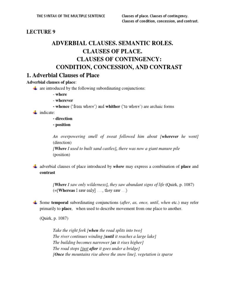 Lecture 9 | PDF | Clause | Sentence (Linguistics)