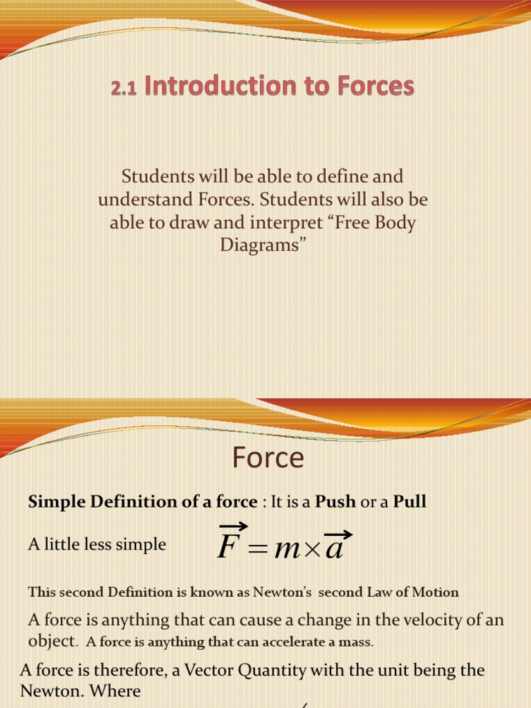 Simple Force Diagrams