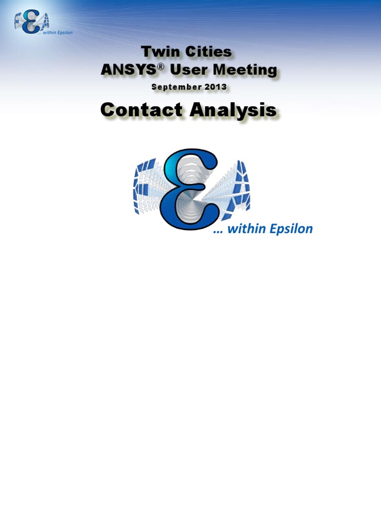 Contact Update Ansys | PDF | Friction | Stiffness