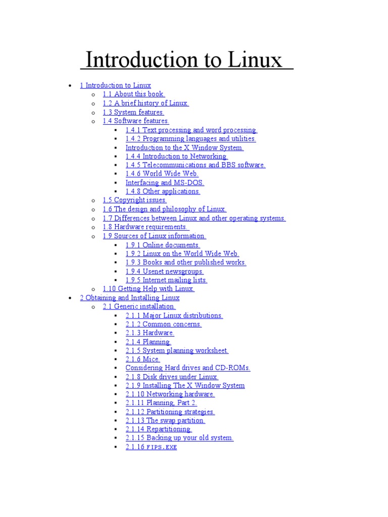 Linux Installation and Getting Started | PDF | Te X | Linux