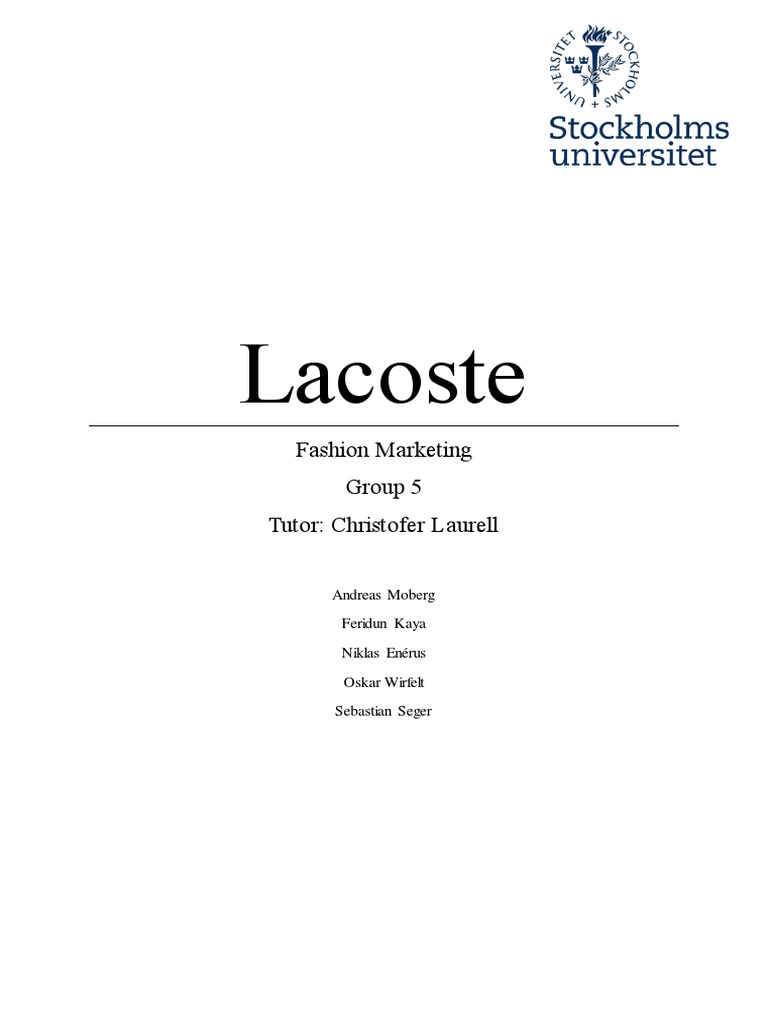 Lacoste Brand | PDF | Brand | Fashion