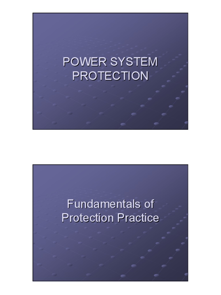 Basic Power System Protection | PDF | Electric Power System | Relay