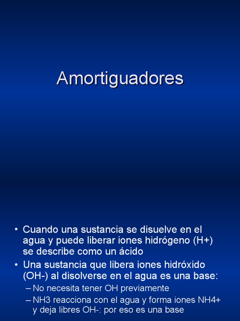BIOquímica - Amortiguadores Acido Base | PDF | Ácido | Ph