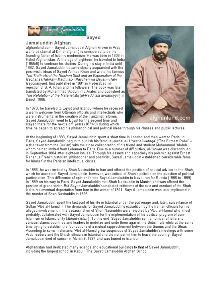 Jamaluddin Afghan-Afghan Land | PDF | Monotheistic Religions | Middle East