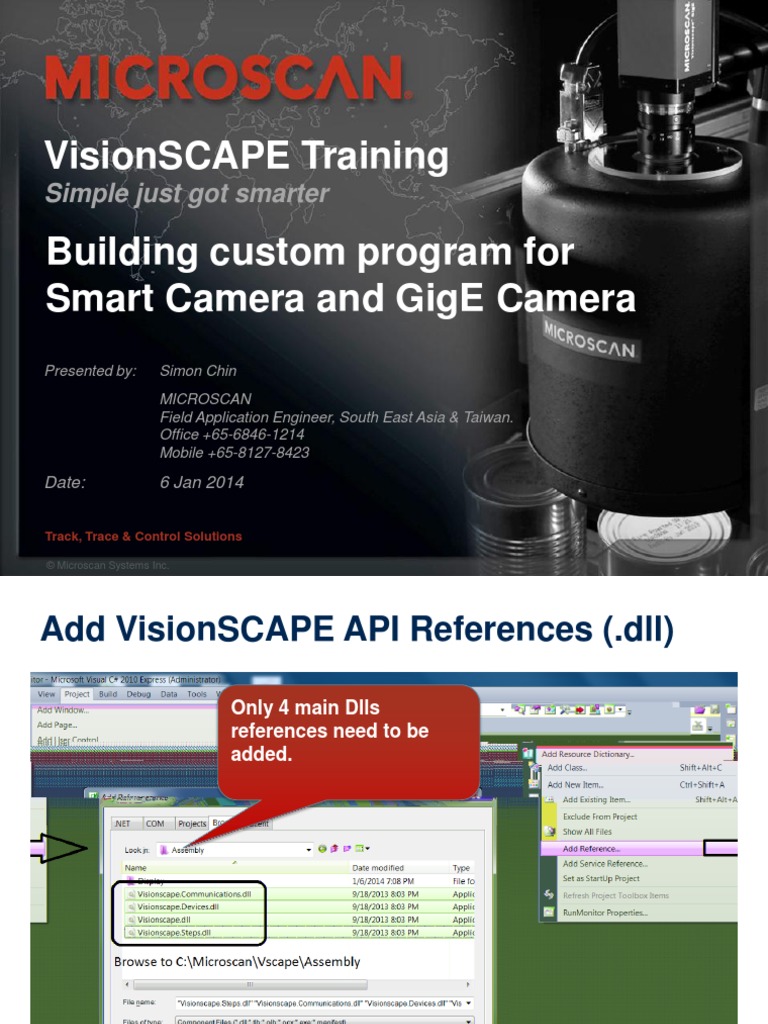 Visionscape Training Building Custom Program For Smart Camera and Gige ...