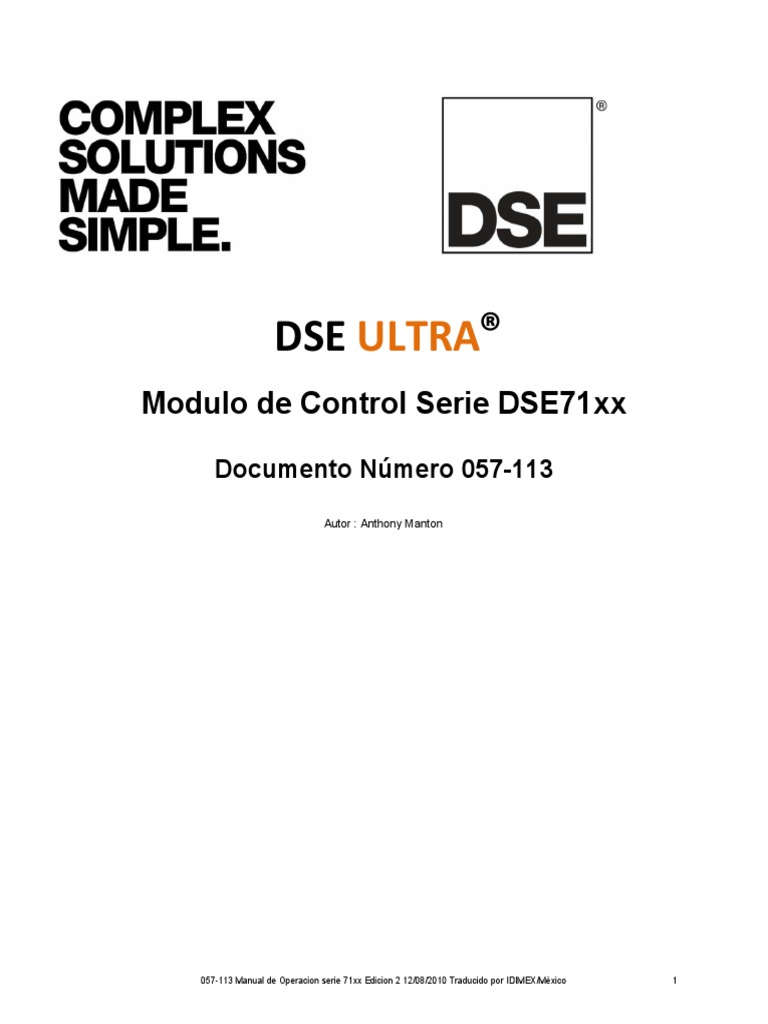 Dse7110 20 Operator Manual | PDF | USB | Transformador