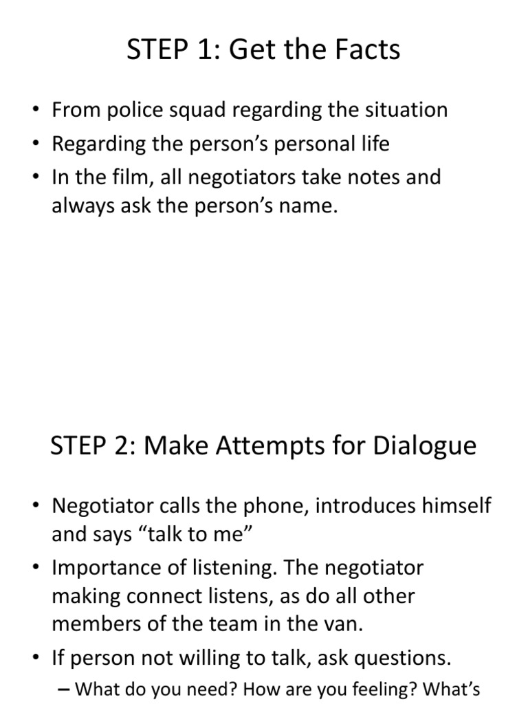 Hostage Negotiation Presentation | PDF | Self-Improvement