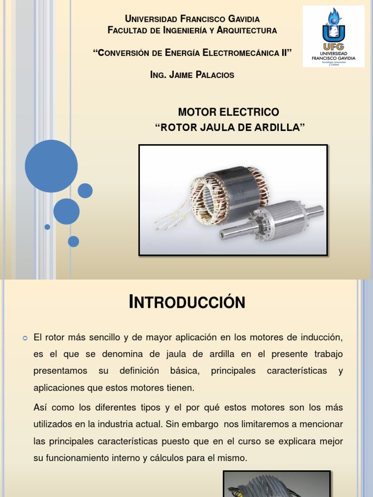 Motor Electrico Con Rotor de Jaula de Ardilla | PDF | Ingenieria ...