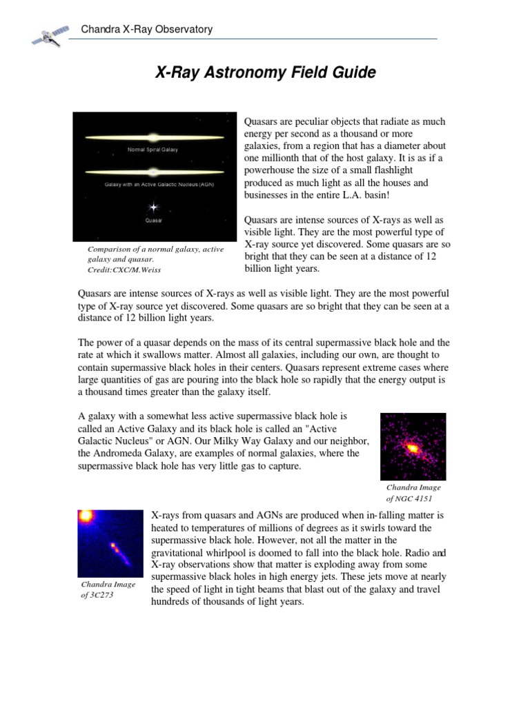 X-Ray Astronomy Field Guide | PDF | Quasar | Black Hole