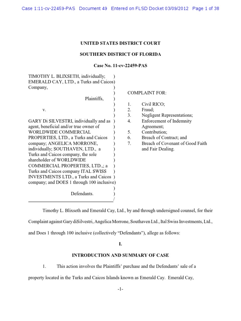 Amended Complaint(1) | Real Estate Appraisal | Indemnity