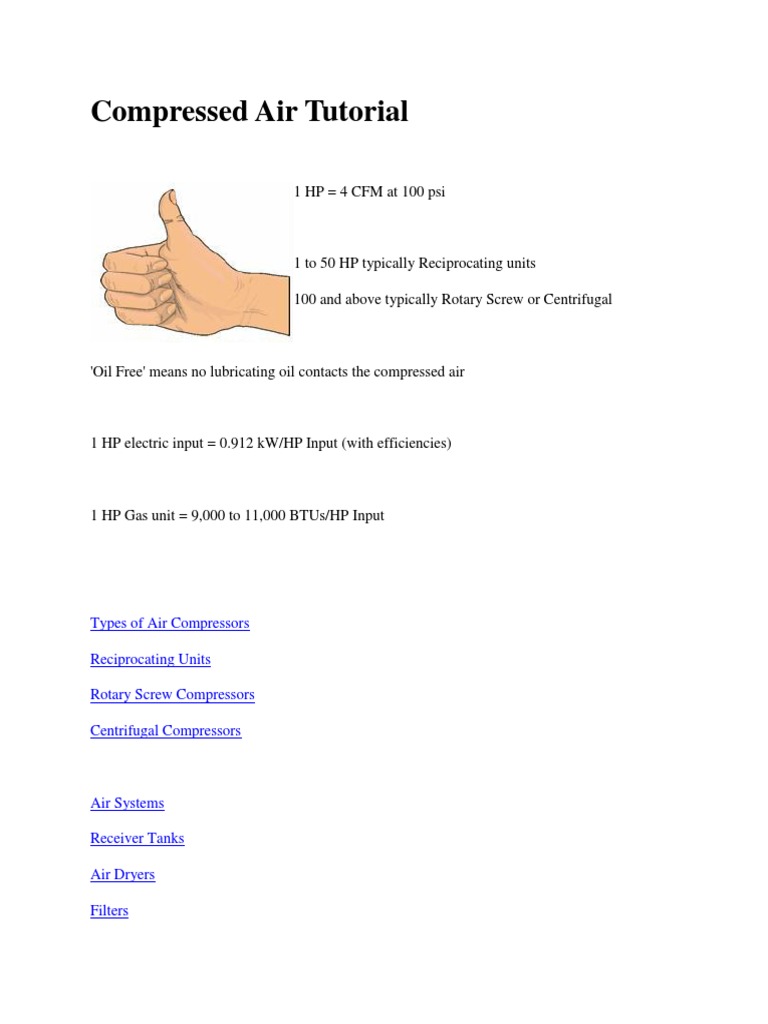 Compressed Air Tutorial Pdf Gas Compressor Clothes Dryer