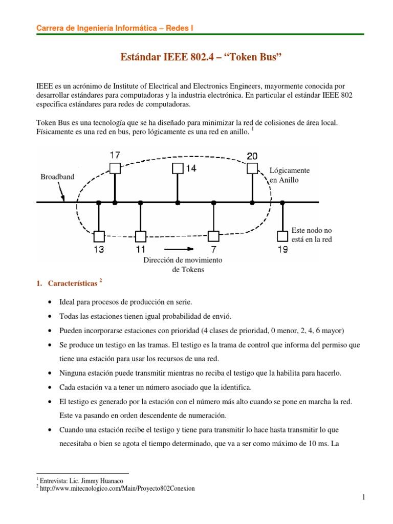 Token Bus | PDF | Informática | Tecnología