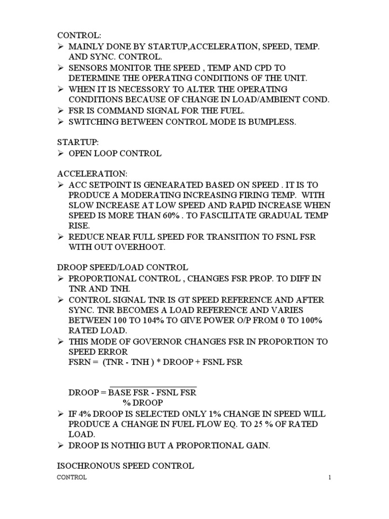 GT Control | PDF | Electrical Engineering | Energy Technology