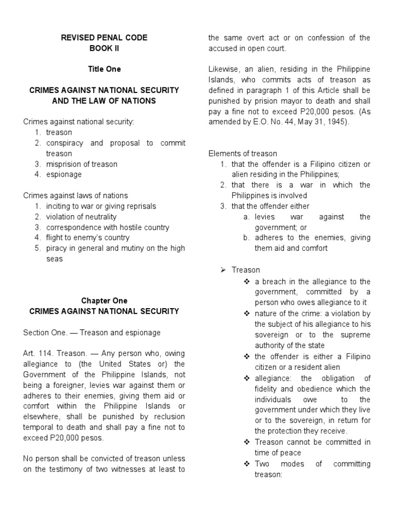 RPC 114-123 | PDF | Treason | Piracy