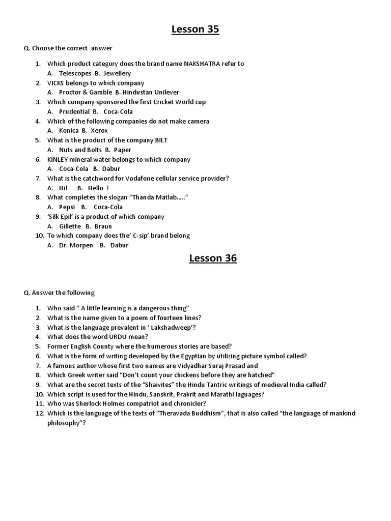 Lesson 35 | PDF | Business