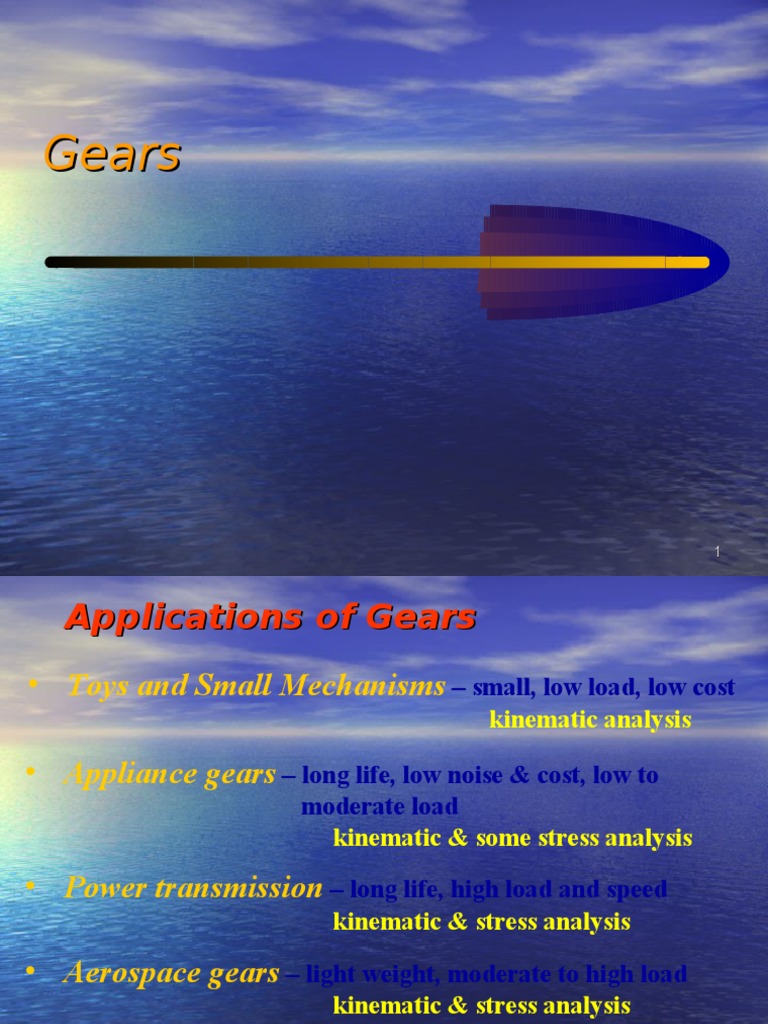 Gears Kinematics | PDF | Gear | Mechanical Engineering