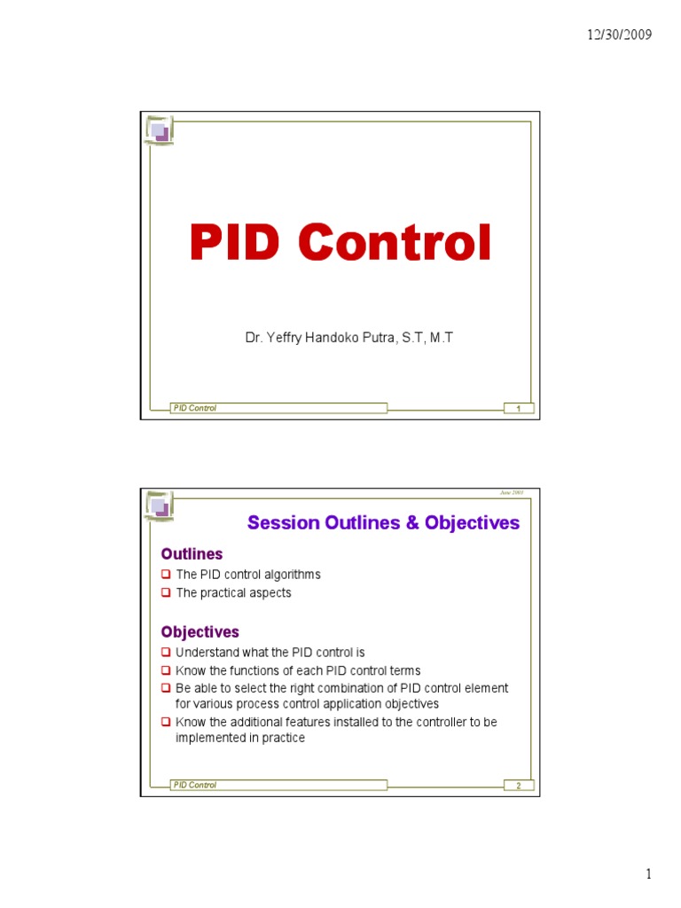 PID Control | PDF | Control System | Control Theory
