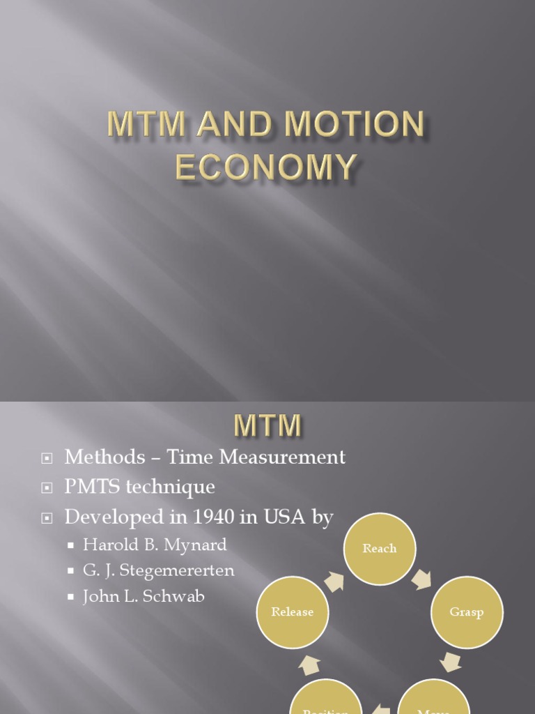 MTM and Motion Economy in Industrial Engineering | PDF