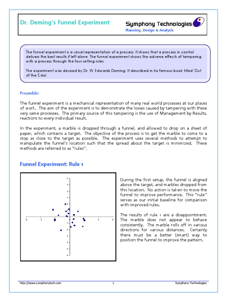 Dr. Deming's Funnel Experiment | PDF | Business
