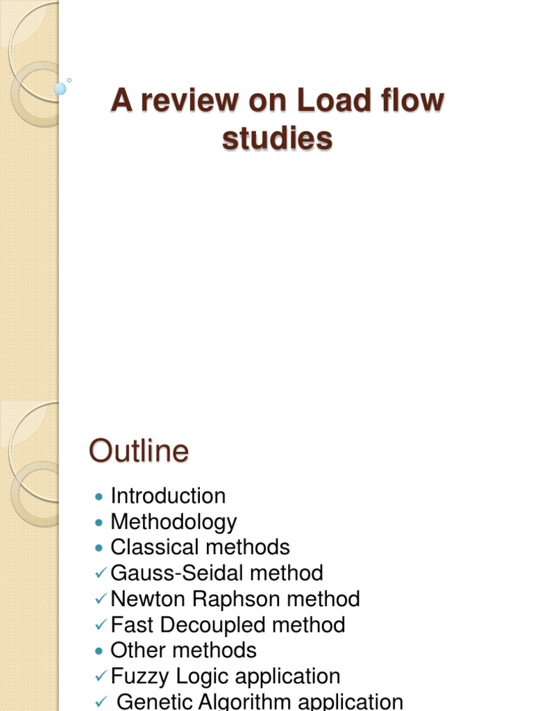 Load Flow Study Methods Review | PDF | Mathematical Optimization | Ac Power