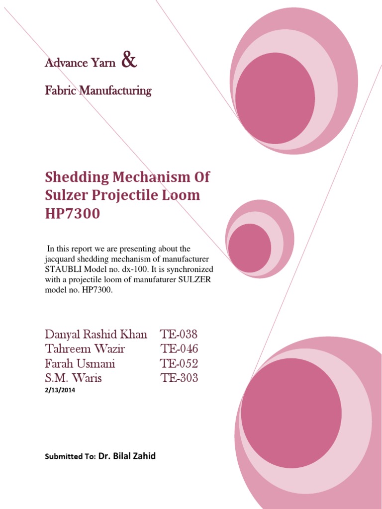 Shedding Mechanism of Sulzer Projectile Loom HP7300: Advance Yarn ...