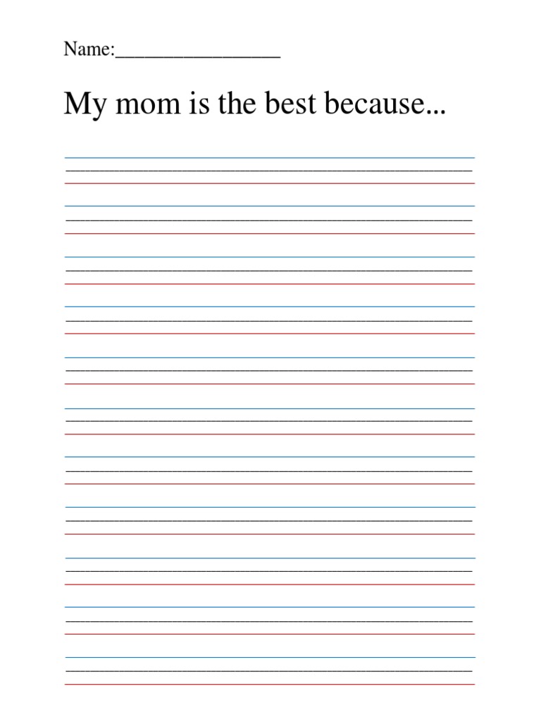My Mom Is The Best Because... | PDF | Career & Growth