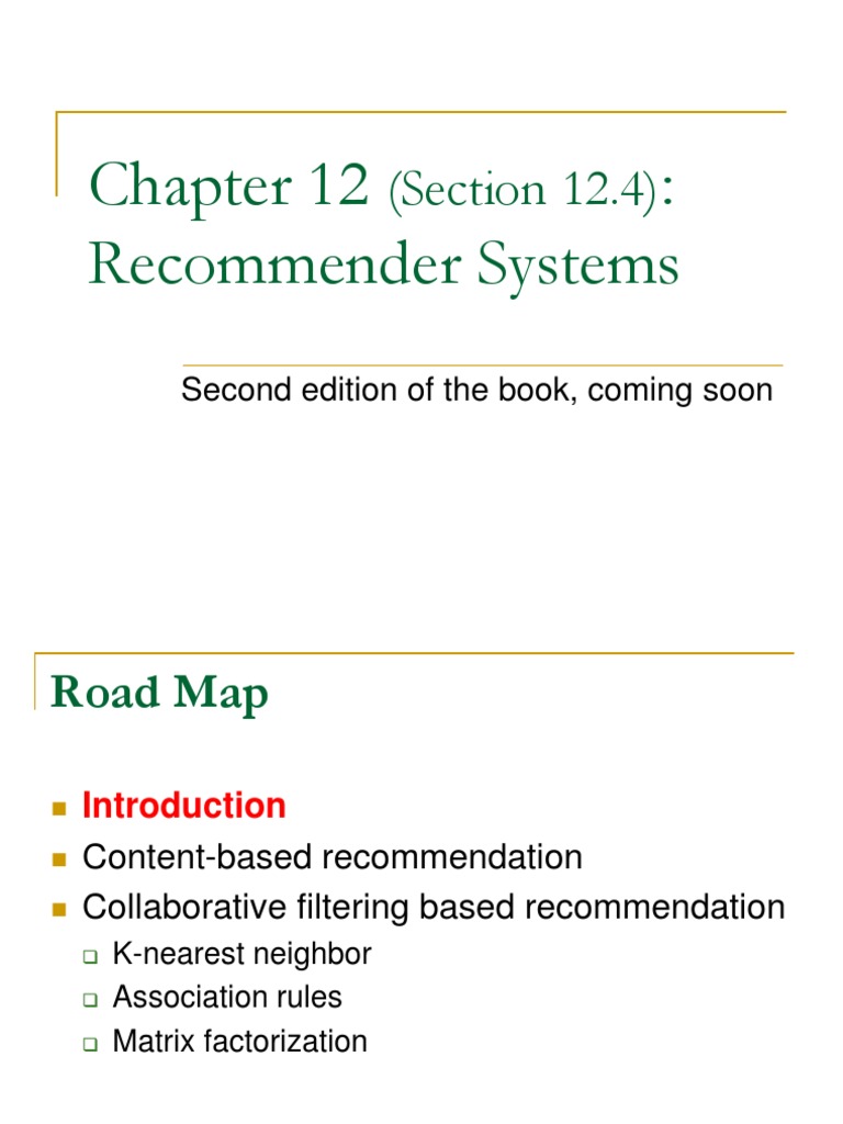 CS583 Recommender Systems | PDF | Mathematical Concepts | Information Science