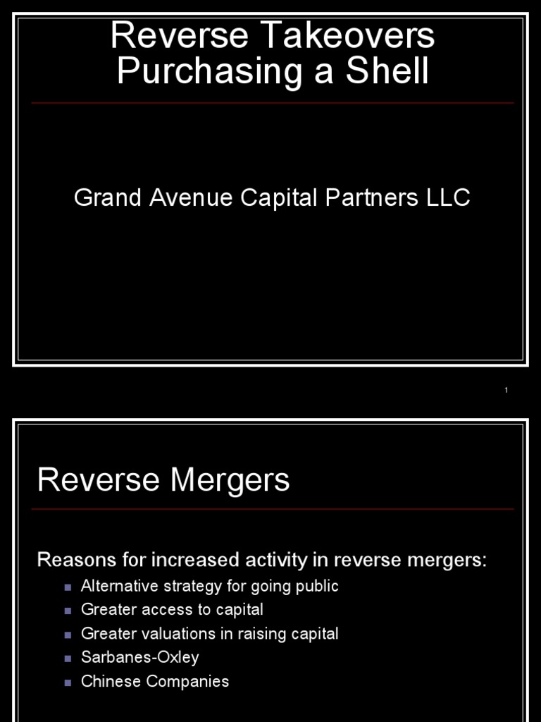 A Comprehensive Guide to Reverse Takeovers - Evaluating Shell Companies ...