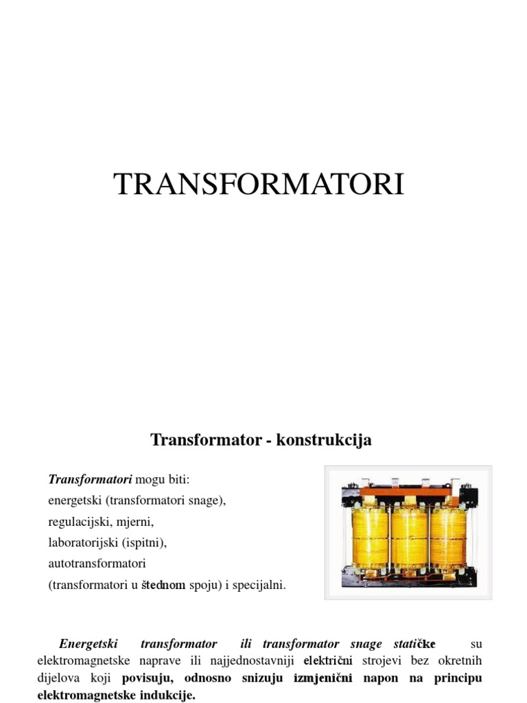 Transformatori | PDF