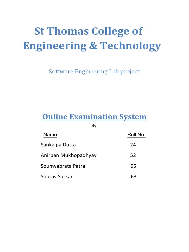 Online Exam System | PDF | Microsoft Sql Server | Feasibility Study