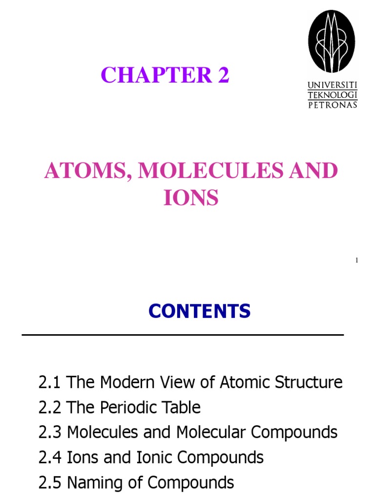Atoms Molecules and Ions | PDF | Ion | Molecules