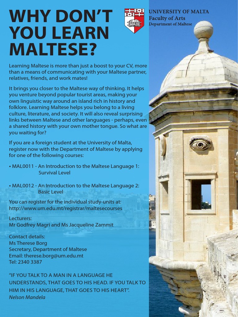 POSTER Maltese For Foreigners | PDF
