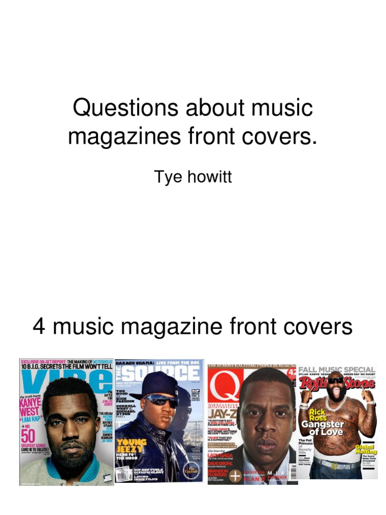 Questions About Music Magazines Front Covers | PDF | Hip Hop | Musical ...