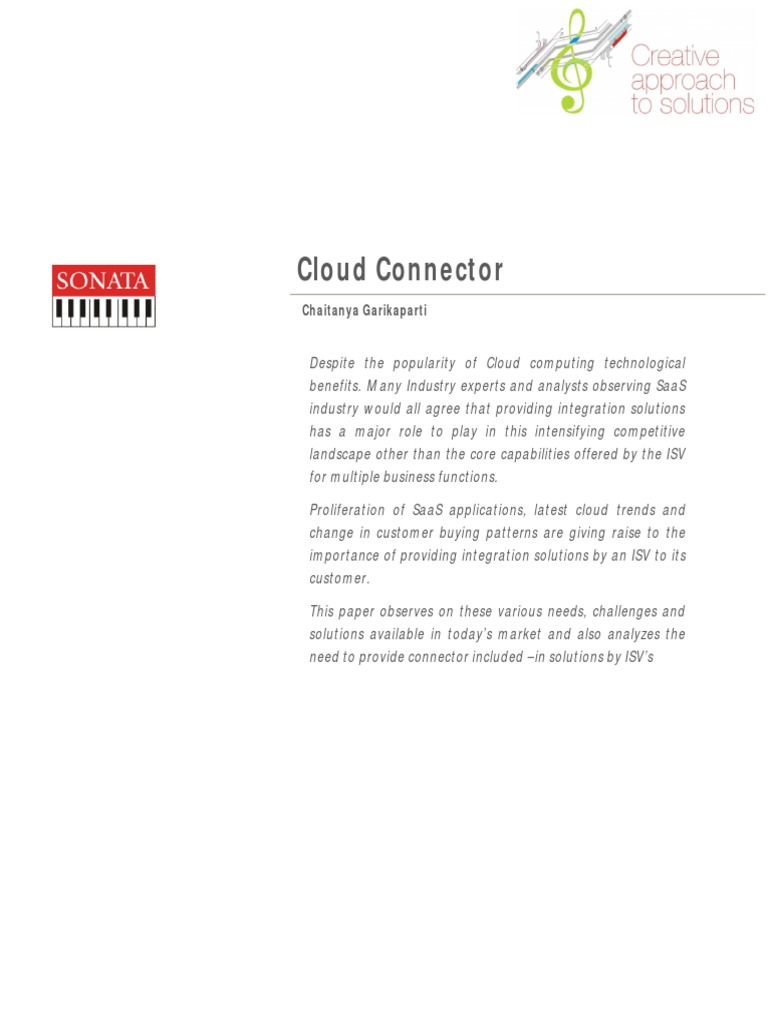 Cloud Connector Through Integration Platforms | PDF | Software As A ...