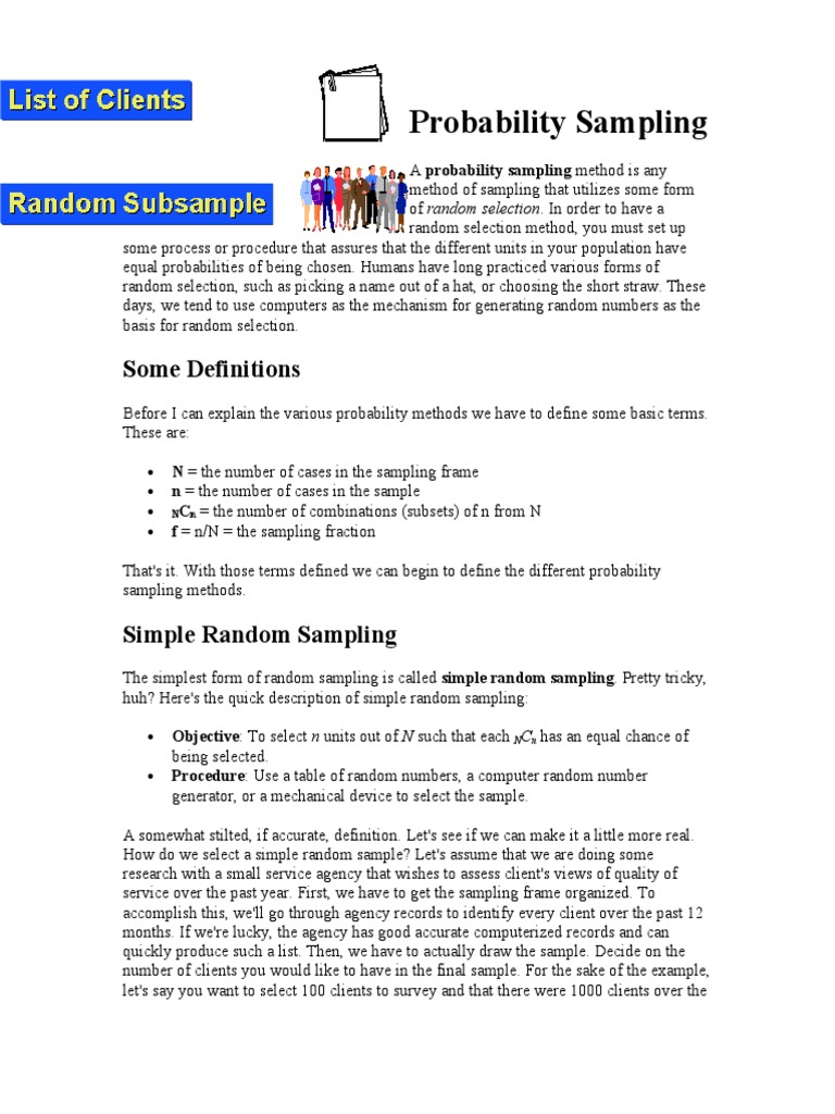 Probability Sampling | PDF | Stratified Sampling | Sampling (Statistics)