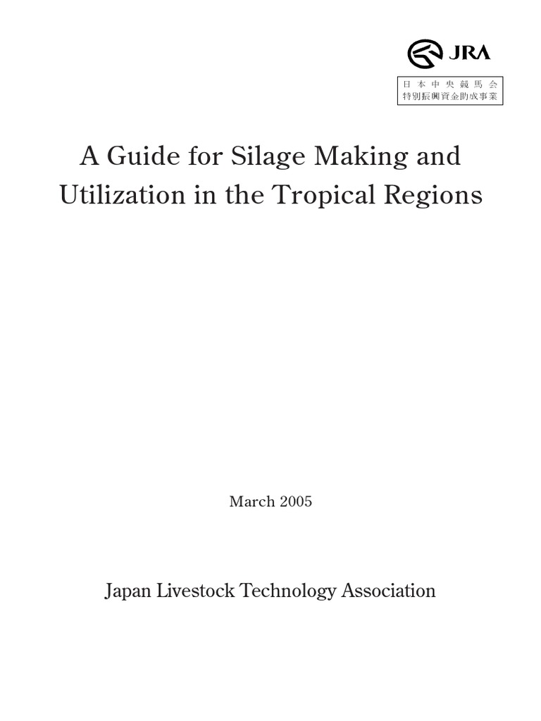 Silage Making Guide for Tropical Regions | PDF | Urea | Hay