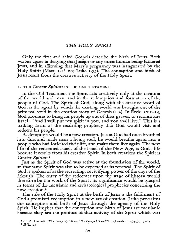 The Holy Spirit | PDF | Acts Of The Apostles | Jesus