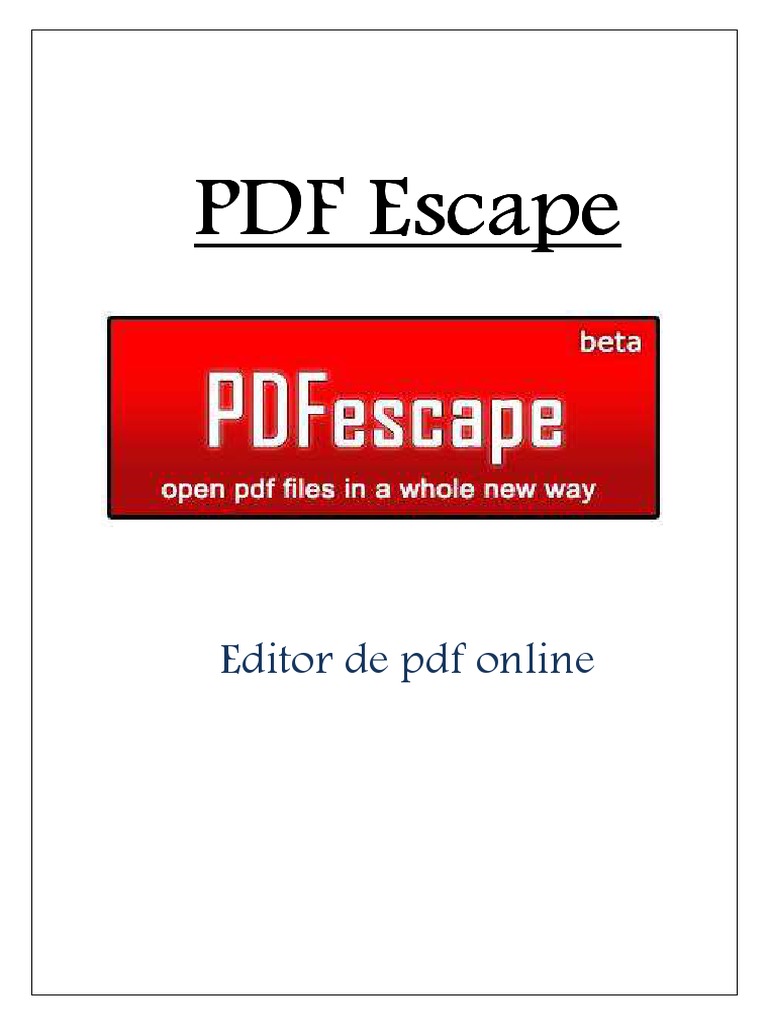 PDFEscape Manual de Uso | PDF | Red mundial | Internet y web