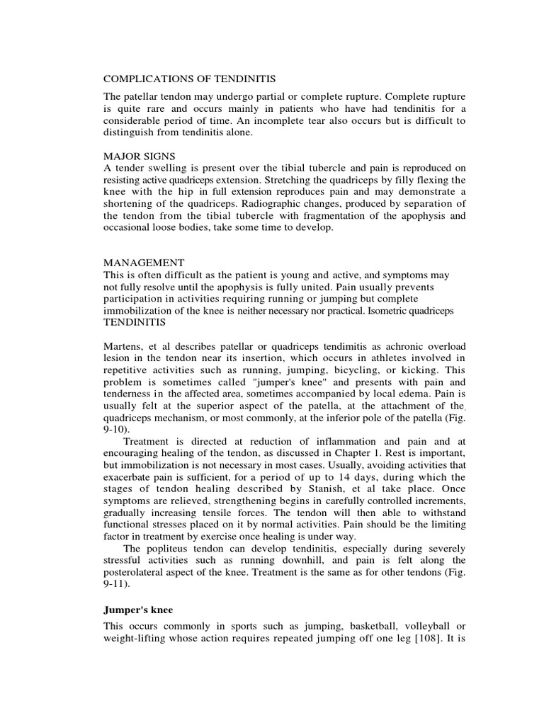 Tendinit 11 | PDF | Knee | Epidemiology