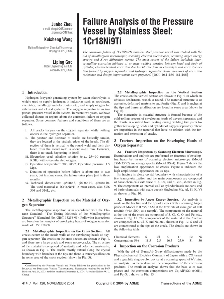 Failure Analysis of Pressure Vessel | PDF | Corrosion | Fracture