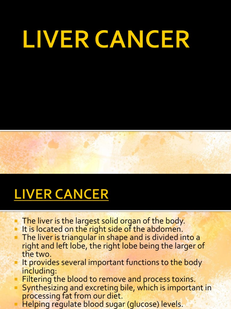 Liver Cancer | PDF | Liver | Chemotherapy