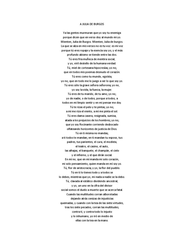 A Julia de Burgos | PDF