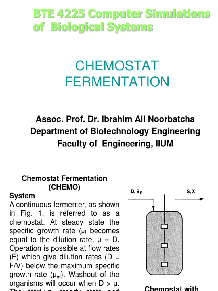 Chemostat | Download Free PDF | Chemical Engineering | Chemistry
