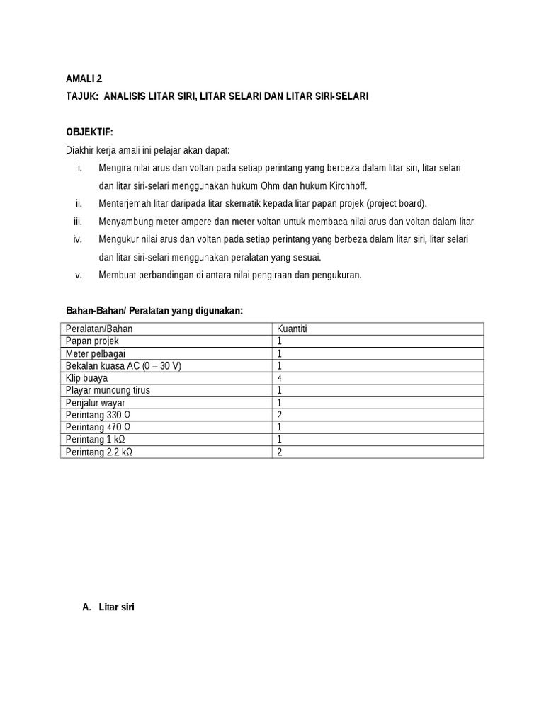 Amali 3-Litar Siri, Selari, Siri-Selari | PDF