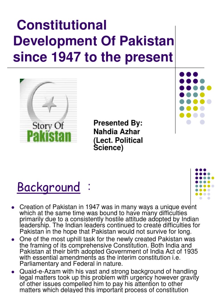 Pakistan's Constitutional Evolution 1947-2023 | PDF | Politics