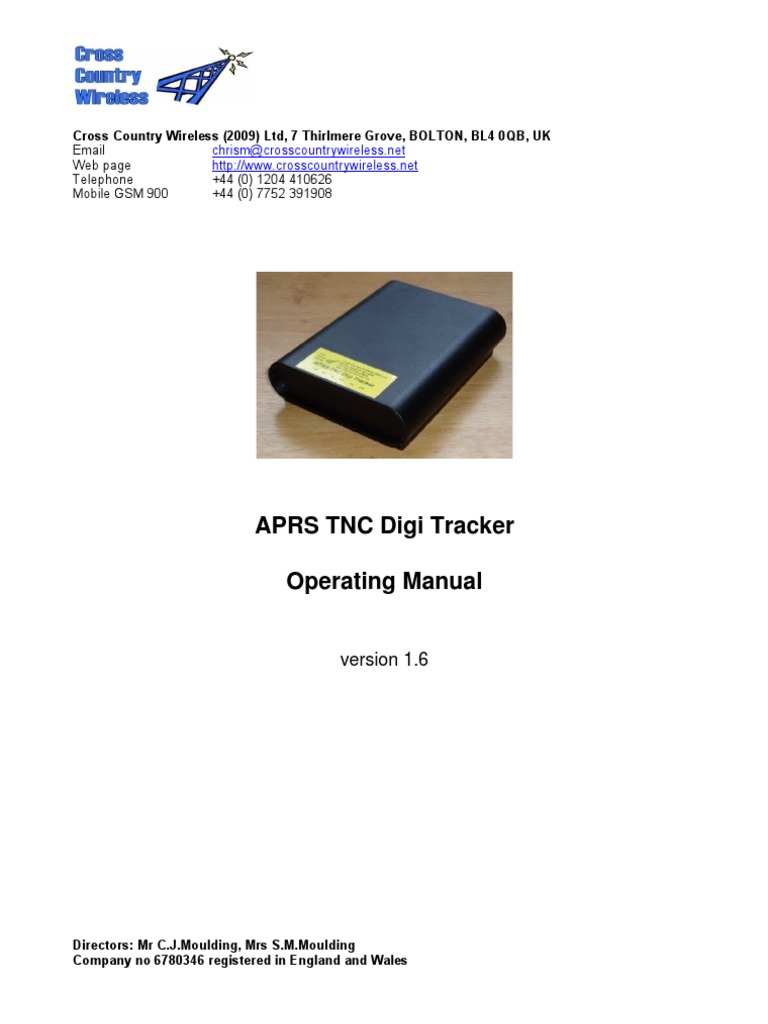 CCW APRS TNC Digi Tracker Operating Manual v1.7 | PDF | Radio | Global ...