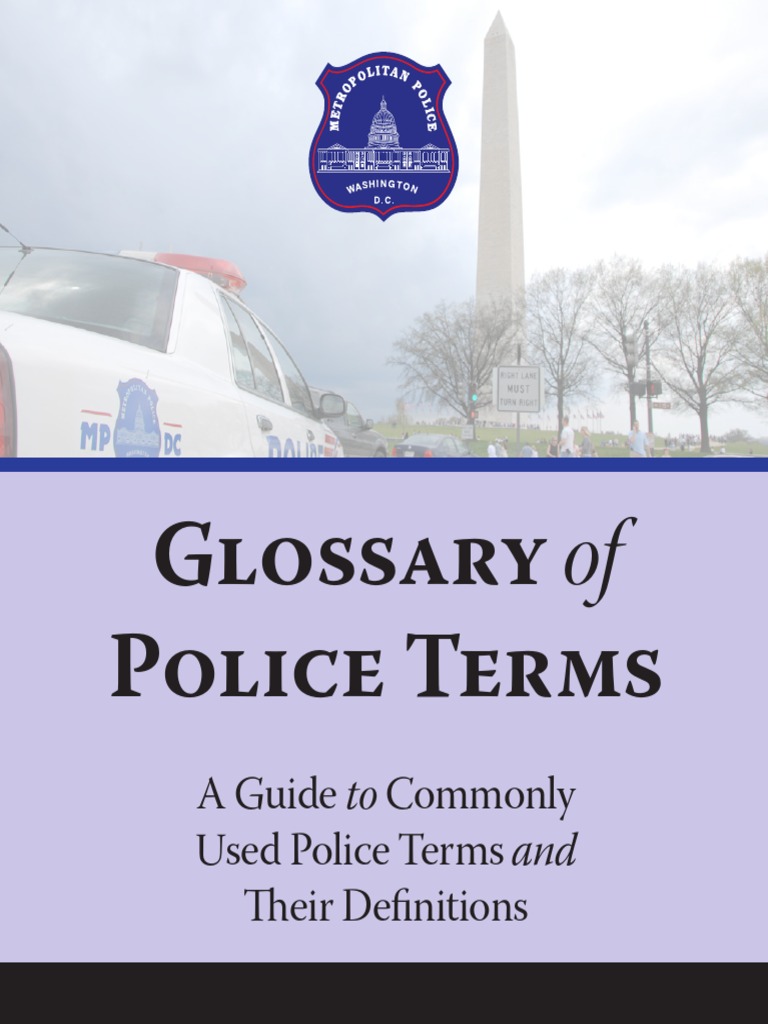 Police Terminology Glossary Guide | PDF | Murder | Common Law