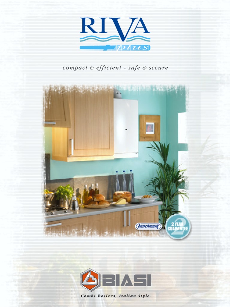 Biasi RivaPlus Combi Water/ Space Heater Brochure | Water Heating | Boiler