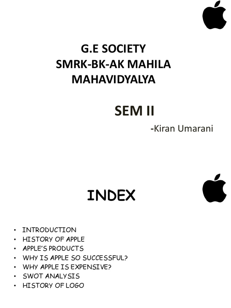 Apple Company | PDF | Apple Inc. | I Pad