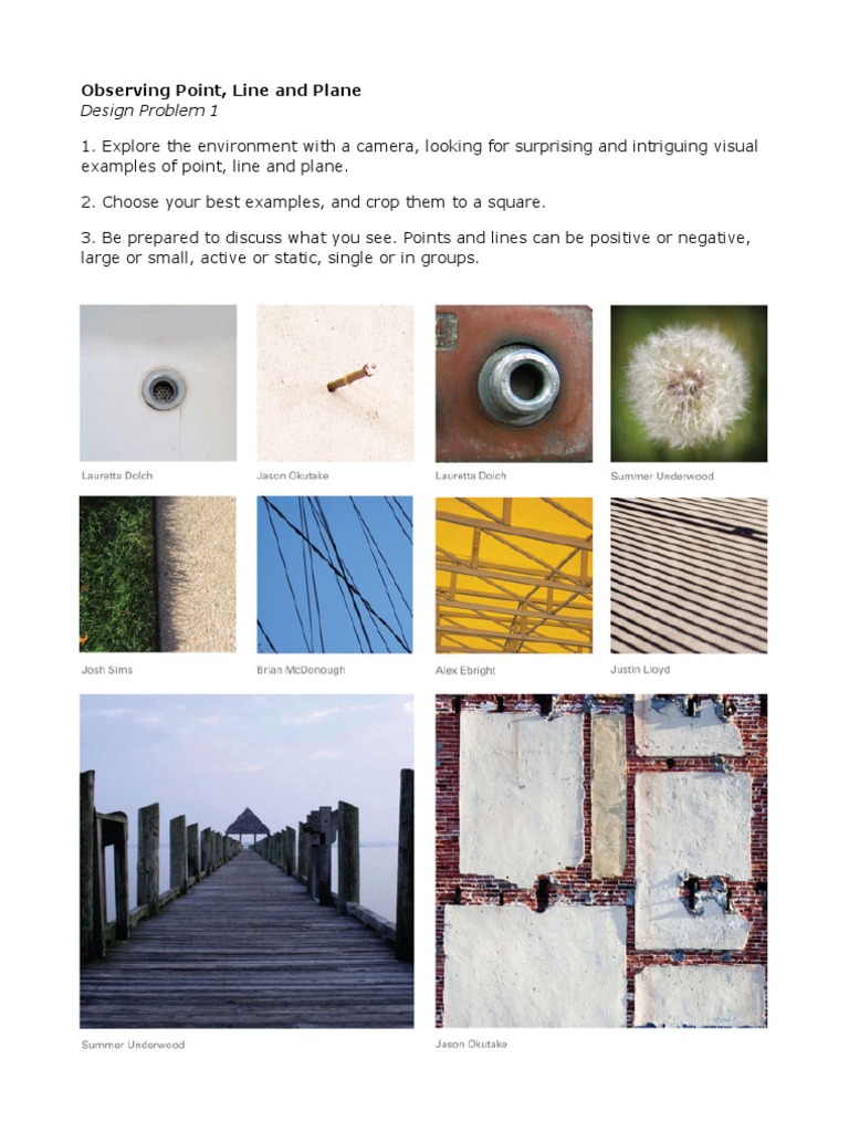 Observing Point, Line and Plane Design Problem 1 1. Explore | PDF ...